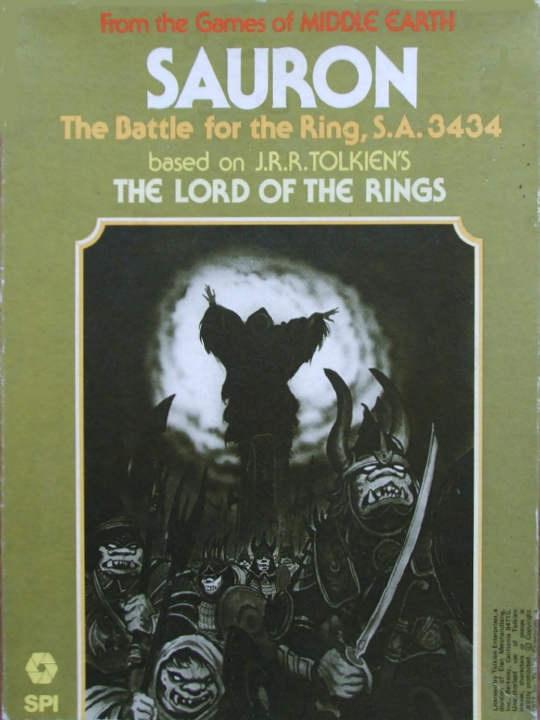 Games of Middle Earth - Sauron (SPI, 1977) | PDF