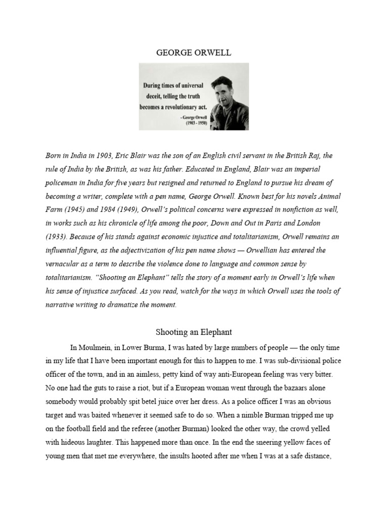 George Orwell-1 | PDF | George Orwell
