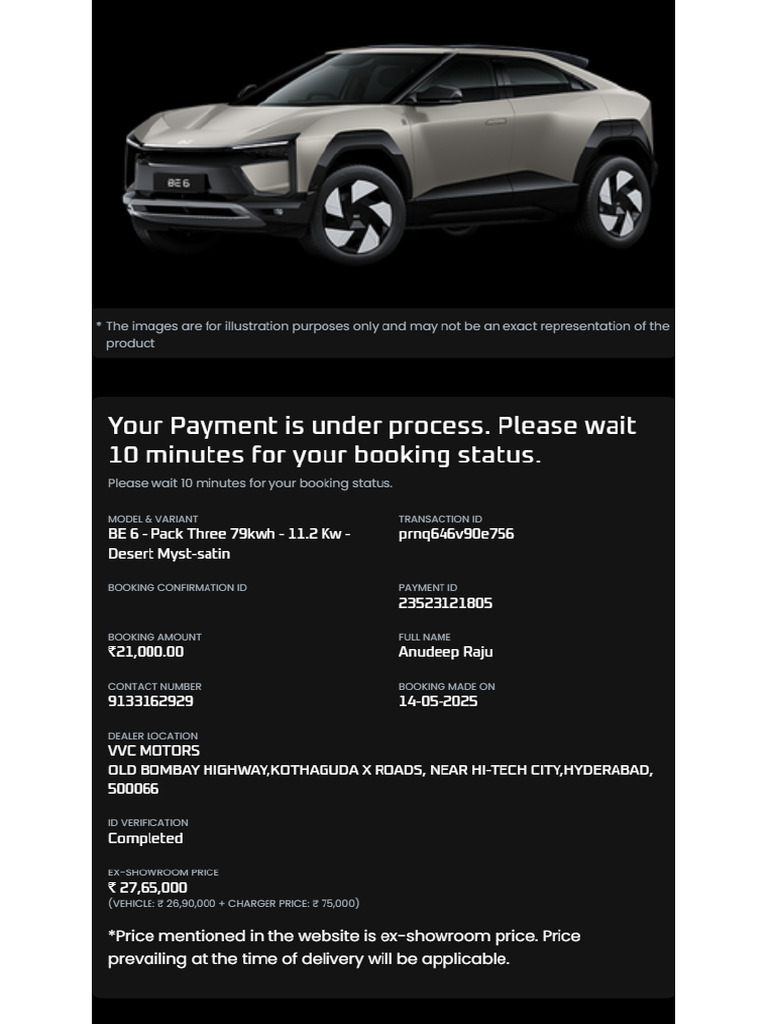 Booking Acknowledgement | PDF