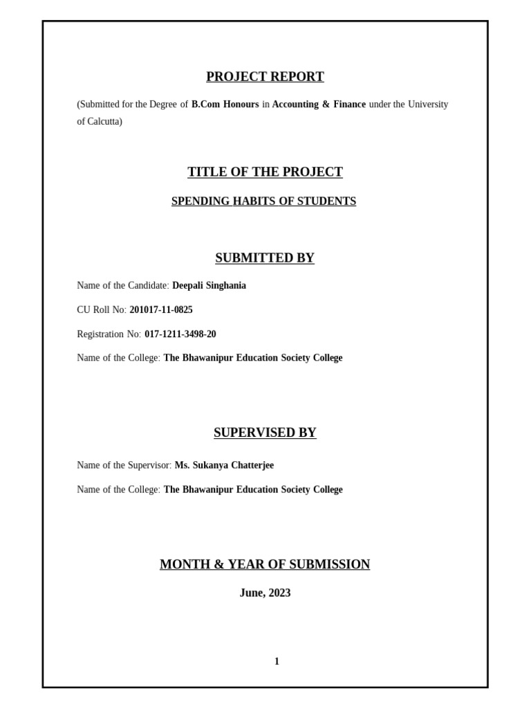 Student Spending Habits Analysis | PDF | Cost Of Living | Consumption ...