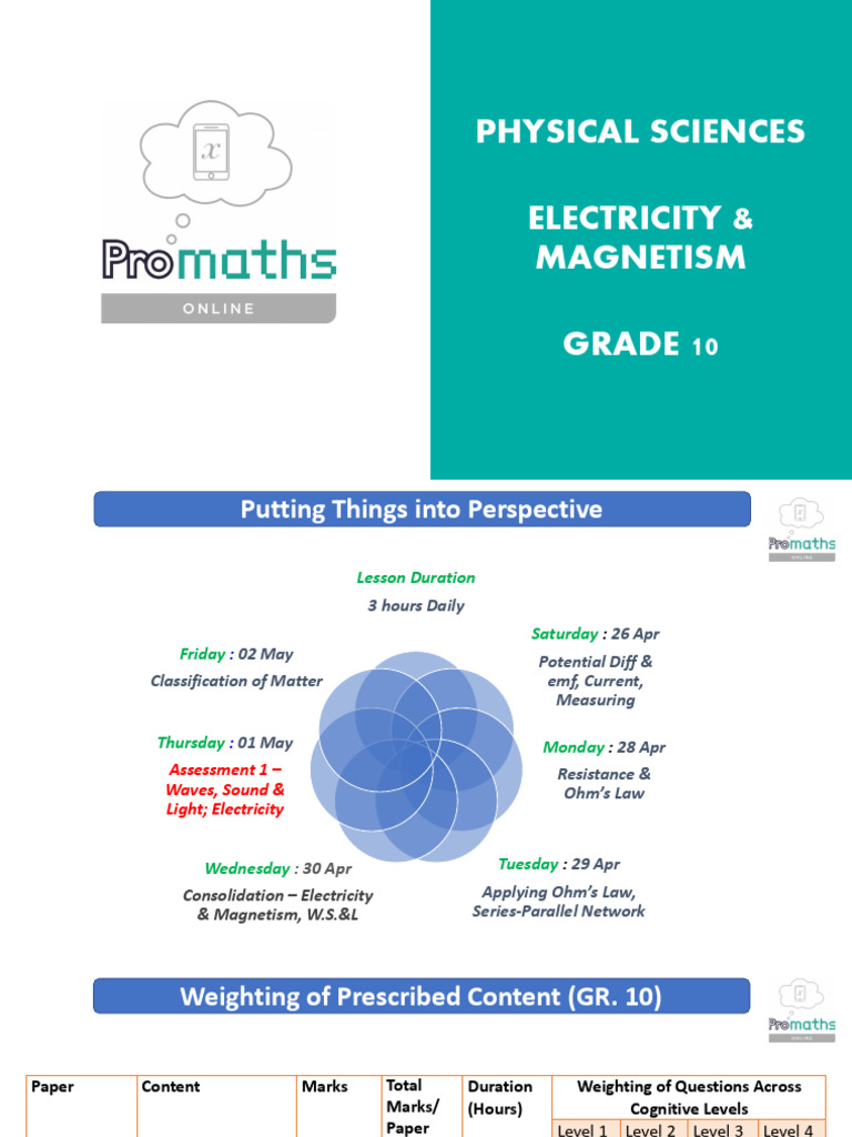 Grade 10 Electric Circuits Overview | PDF | Voltage | Series And ...