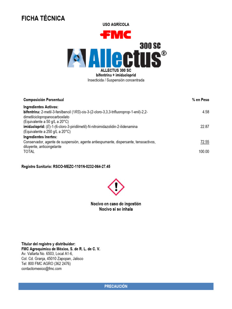 Ficha Tecnica Allectus 300 SC | PDF