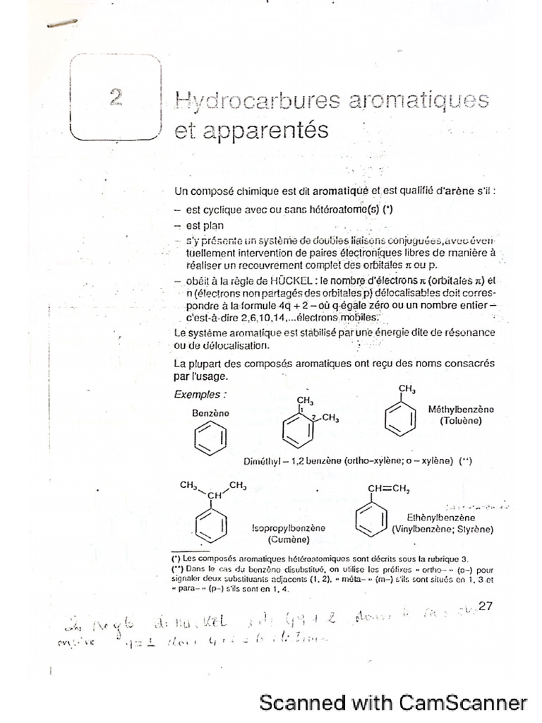 CHIMIE ORGA 3 ( Hydrocarbures Aromatique | PDF