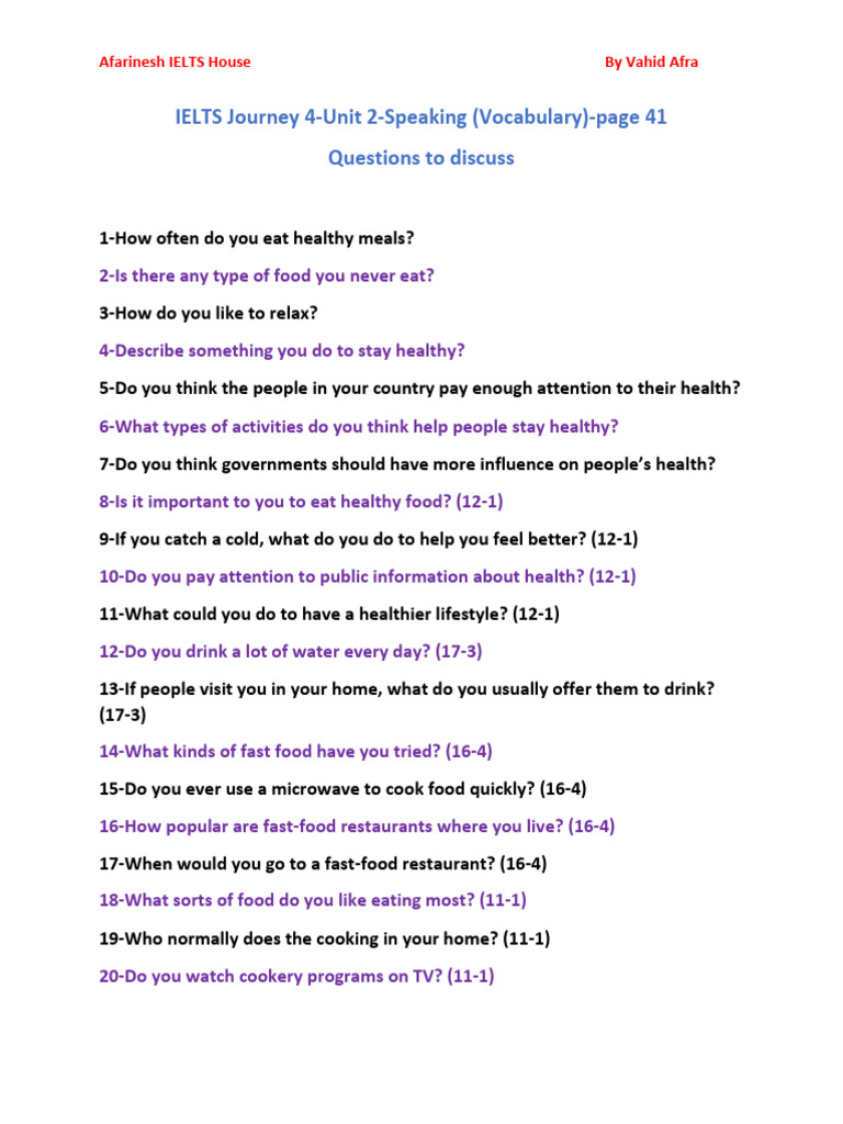 Unit 2 Speaking | PDF