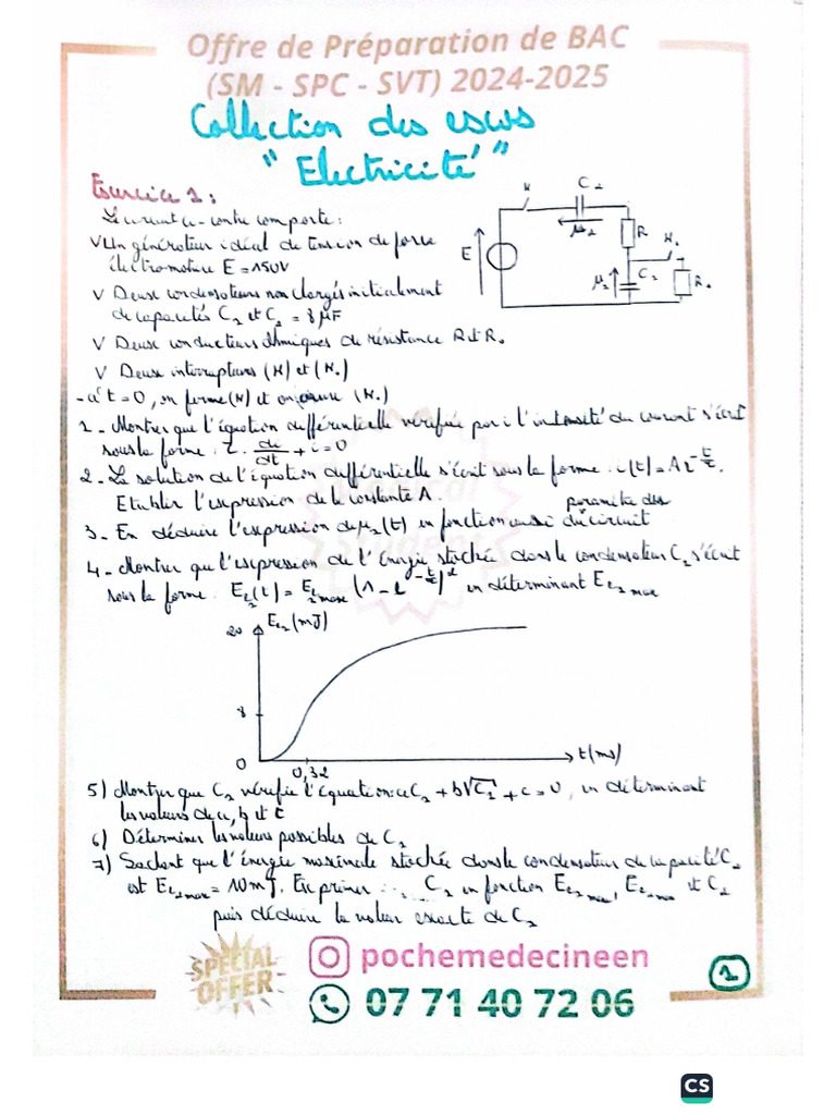 Meilleure Collection Exos Électricité 2 BAC by Medical Student | PDF