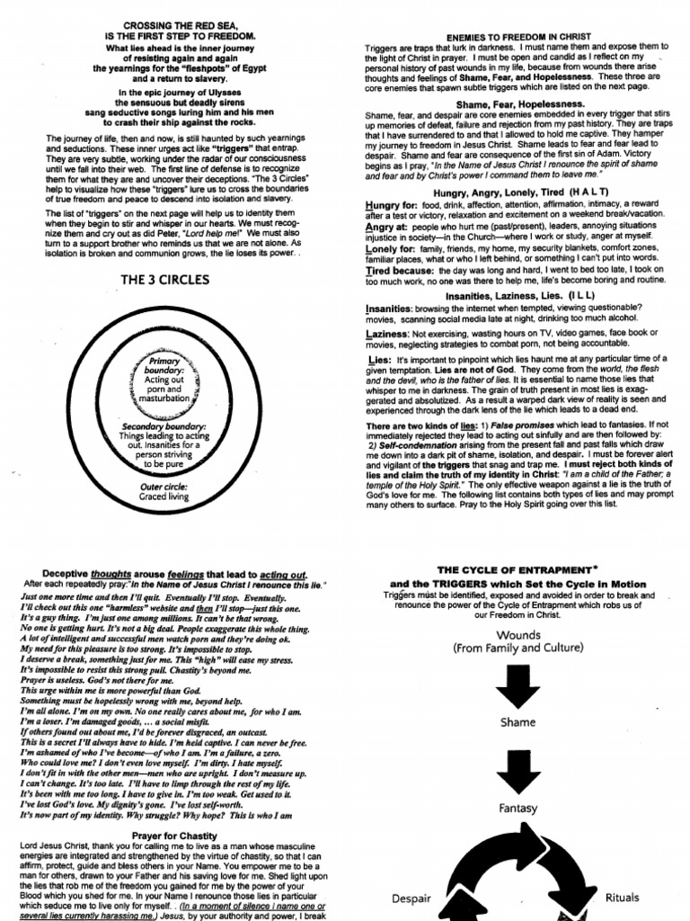 Enemies To Freedom in Christ (The Cycle of Entrapment) | PDF
