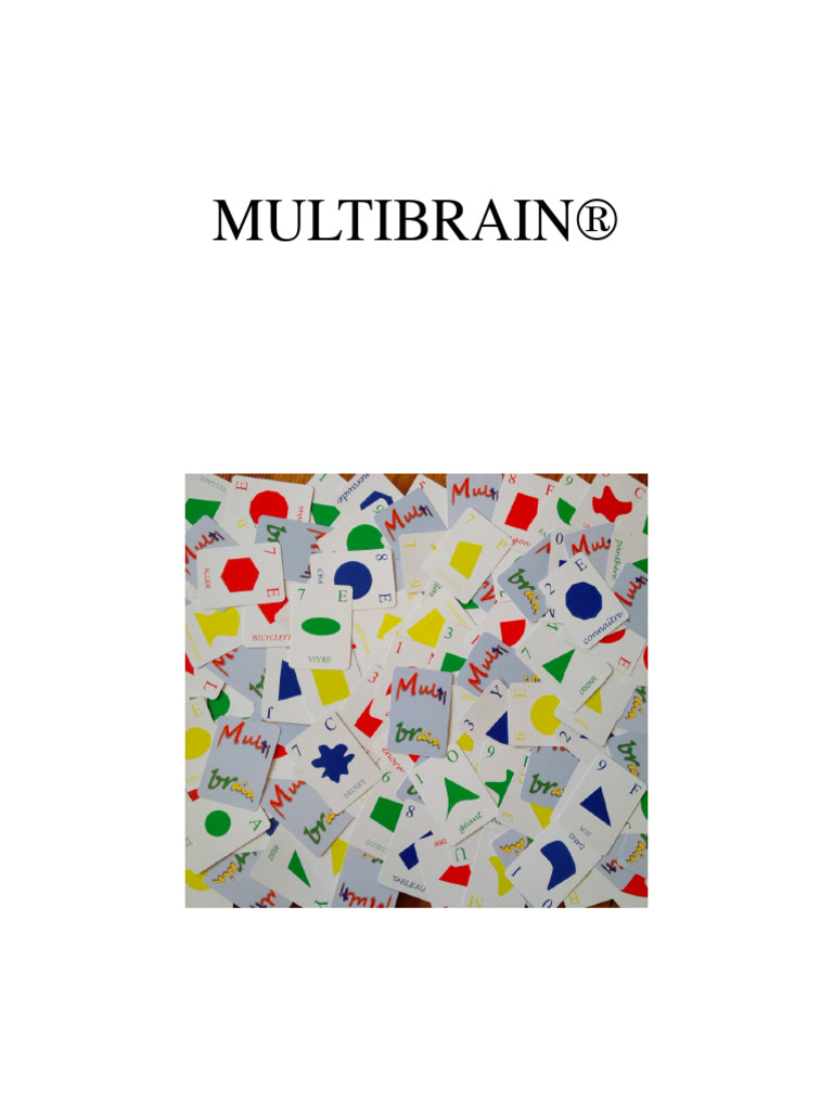 Jeu de cartes pédagogique MULTIBRAIN® | PDF | Apprentissage