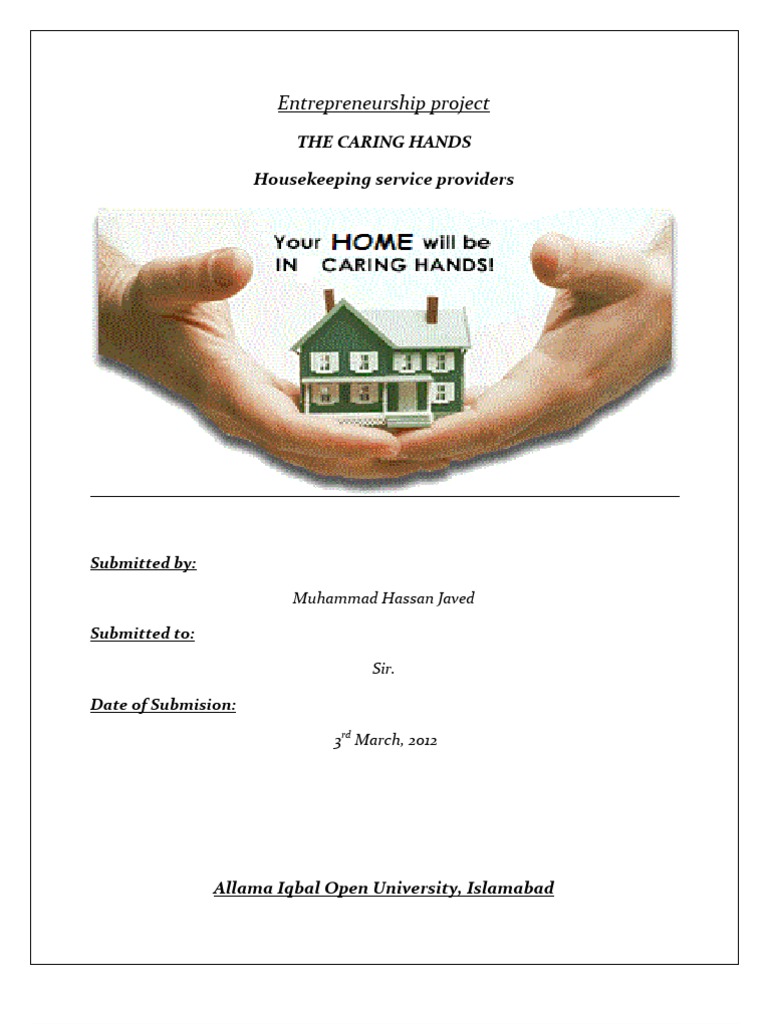 Entrepreneurship Project: The Caring Hands Housekeeping Service ...