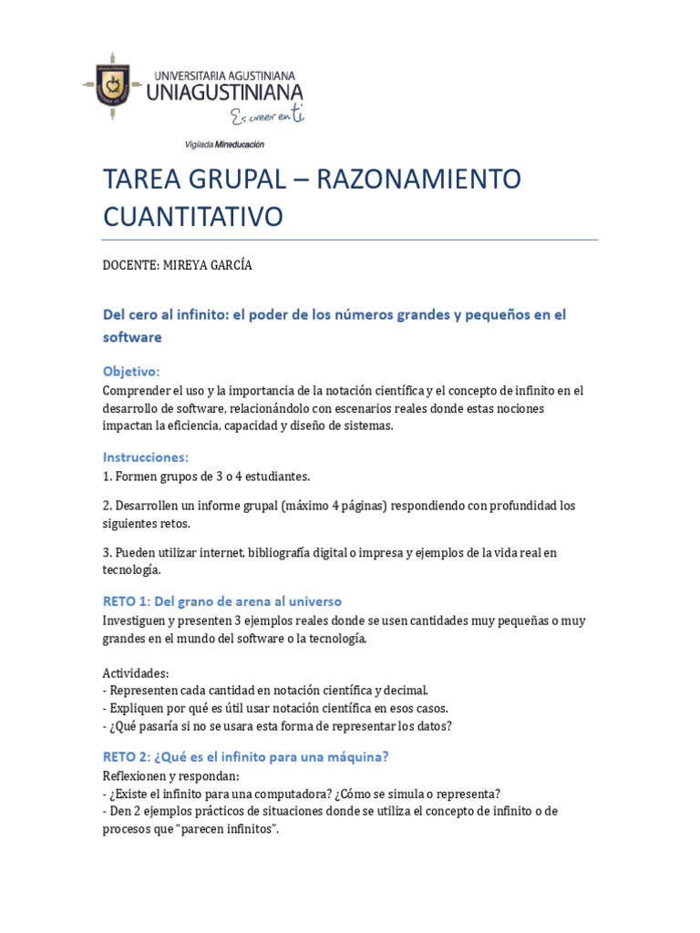 TareaNotacion Infinito Software | PDF