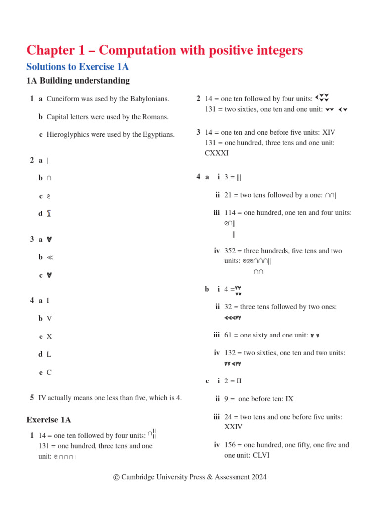 Chapter-1-Worked-solutions | PDF | Mathematics | Arithmetic