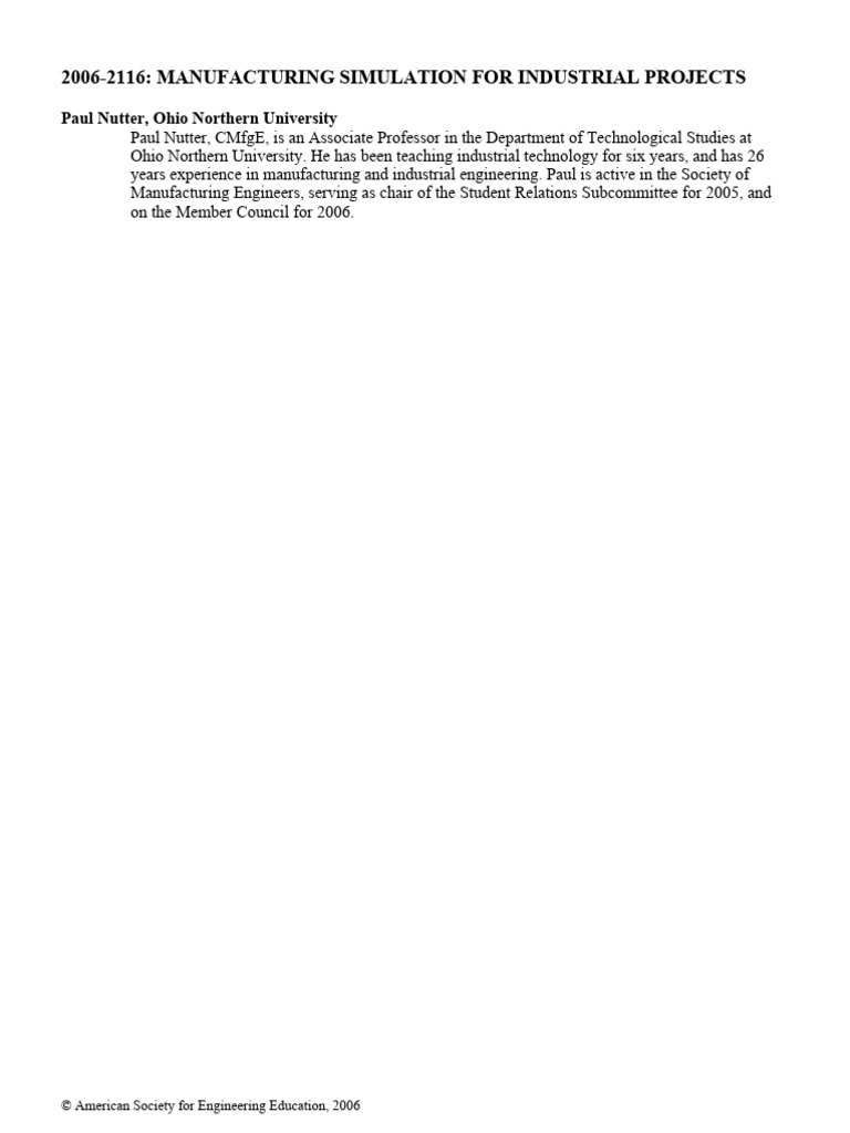 manufacturing-simulation-for-industrial-projects | PDF | Simulation | Computer Aided Design