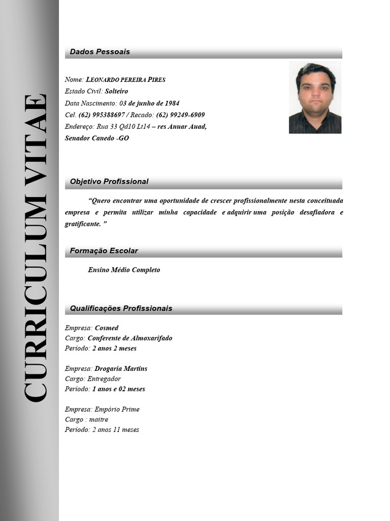 Curriculum - Leonardo | PDF