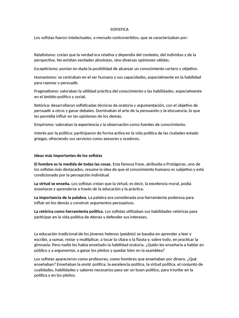 SOFISTICA y ESTOICISMO | PDF | Virtud | Estoicismo