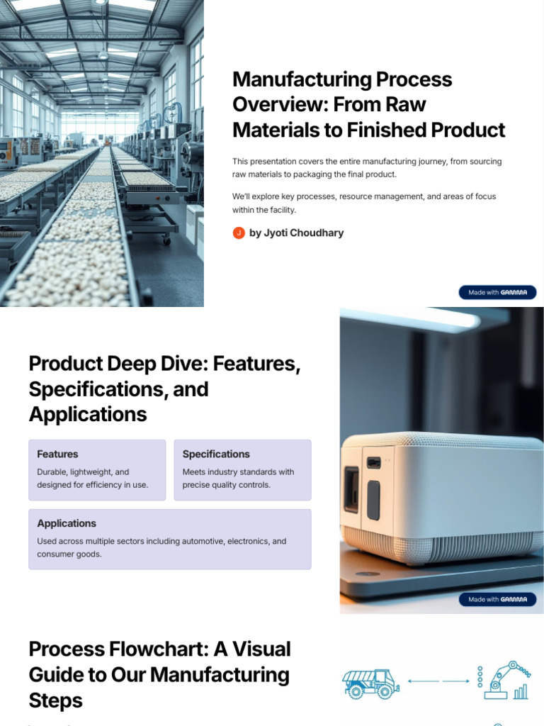 Manufacturing Process Overview From Raw Materials To Finished Product ...