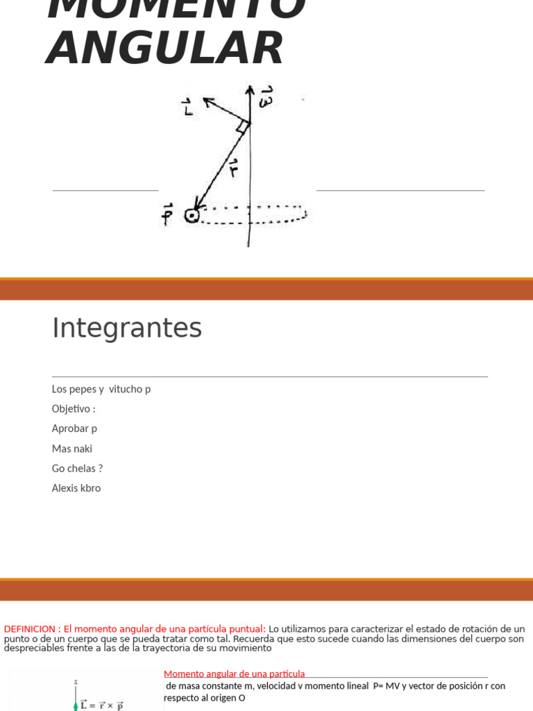 Momento Angular: Definición y Ejercicios | PDF | Momento angular ...