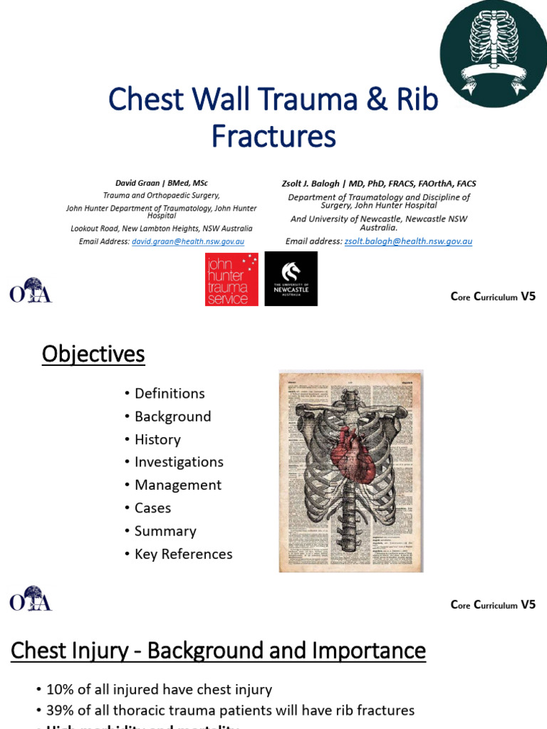 Chest Wall Trauma & Rib Fractures Guide | PDF | Thorax | Analgesic