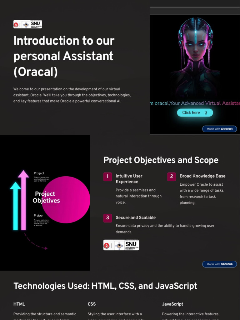 Introduction To Our Personal Assistant Oracal | PDF | Html | Java Script