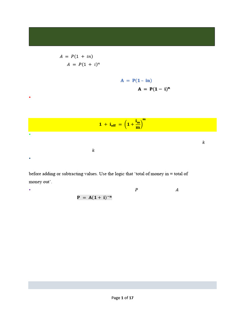 Financial Mathematics 2025 | PDF | Interest | Present Value