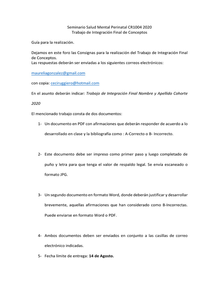 Guía para Realización de TIF 2020 | PDF