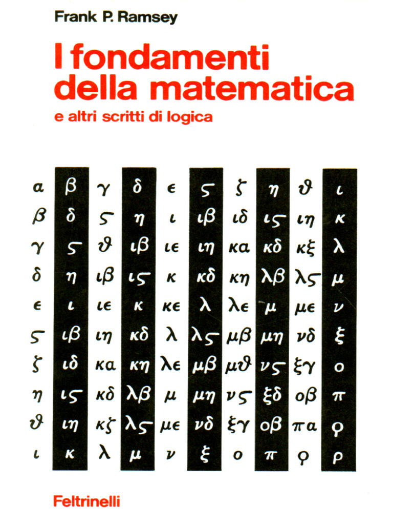 I Fondamenti Della Matematica e Altri Scritti Di Logica (Frank P ...