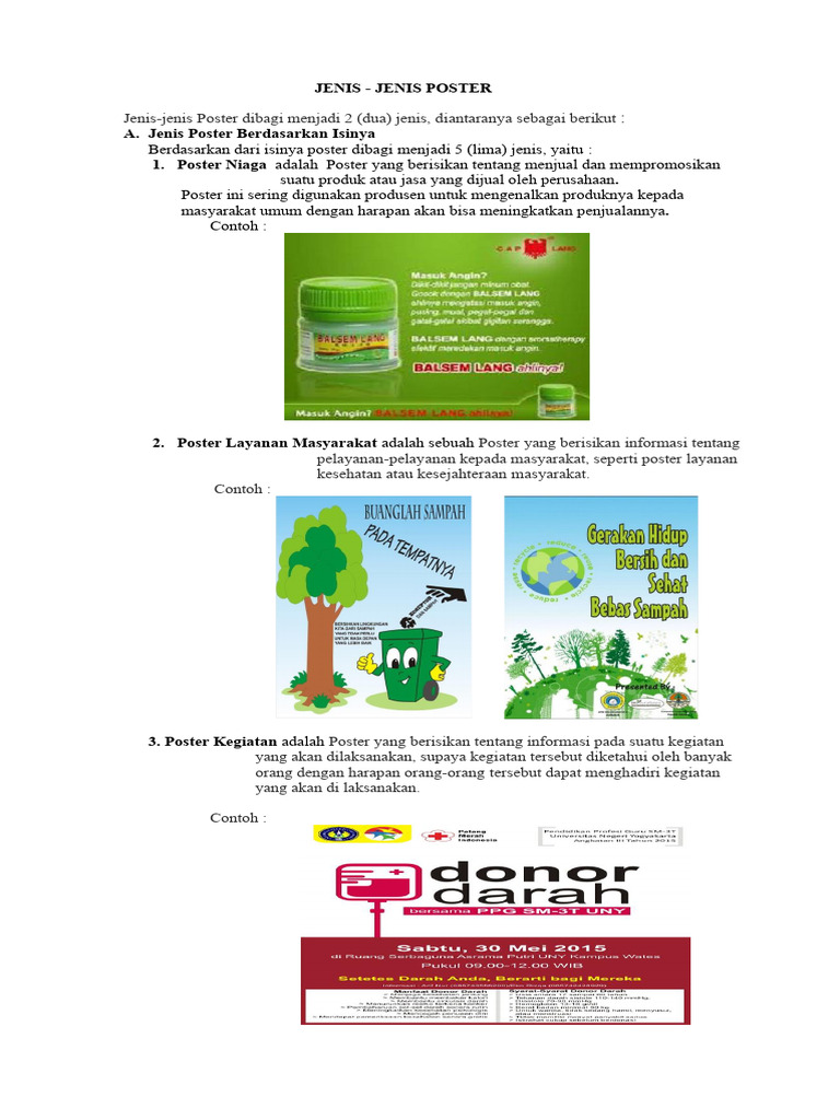 Jenis-jenis Poster dan Tujuannya | PDF