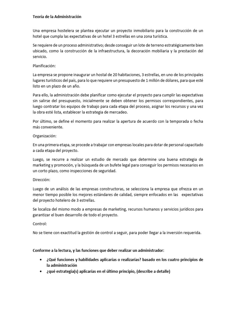 El Funciones Del Administador | PDF