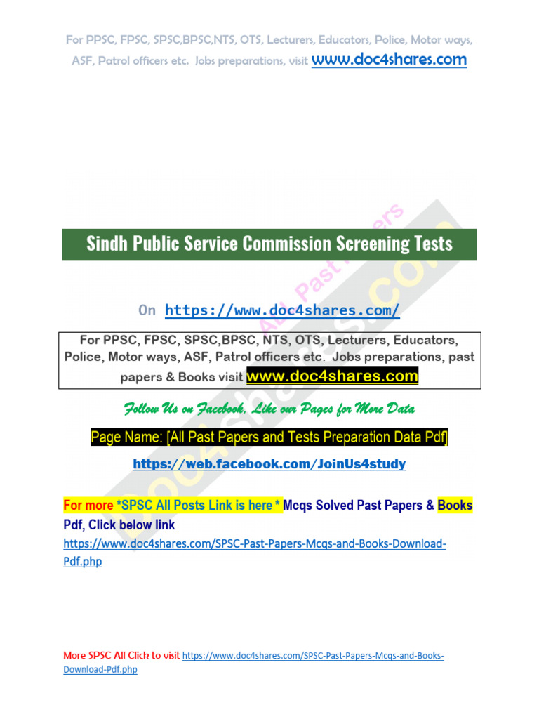SPSC ASI Computer Past Paper PDF | PDF | Inspector | Criminal Justice
