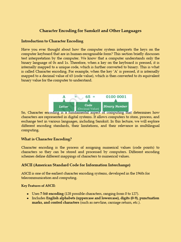 Character Encoding For Sanskrit and Other Languages | PDF | Character Encoding | Ascii