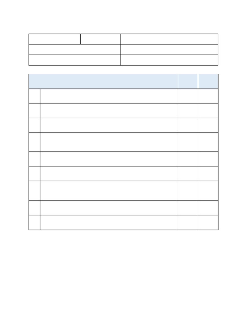 OBS Checklist & Researcher Notes | PDF