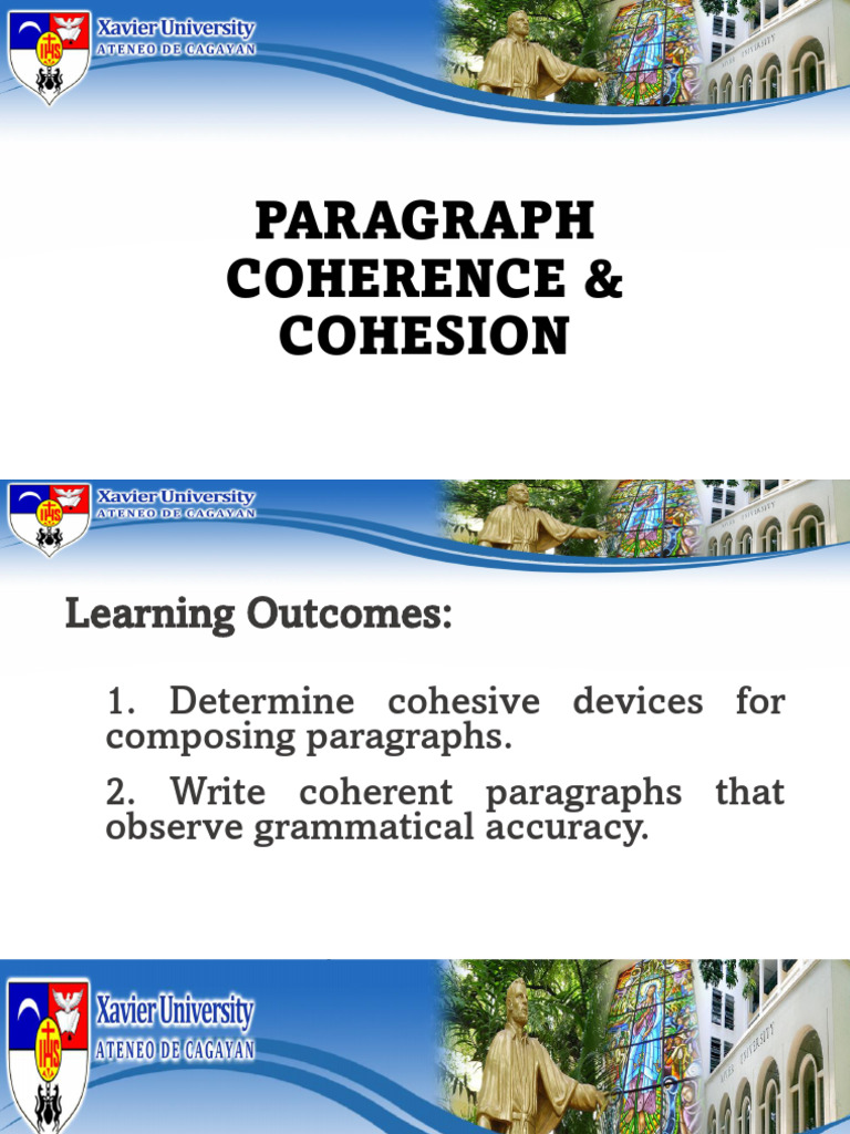 Paragraph Cohesion Coherence - From Oers | PDF | Pronoun | Linguistics