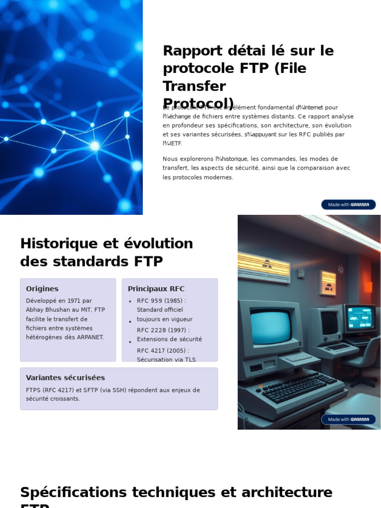 Rapport-detaille-sur-le-protocole-FTP-File-Transfer-Protocol | PDF | Protocole de transfer de ...