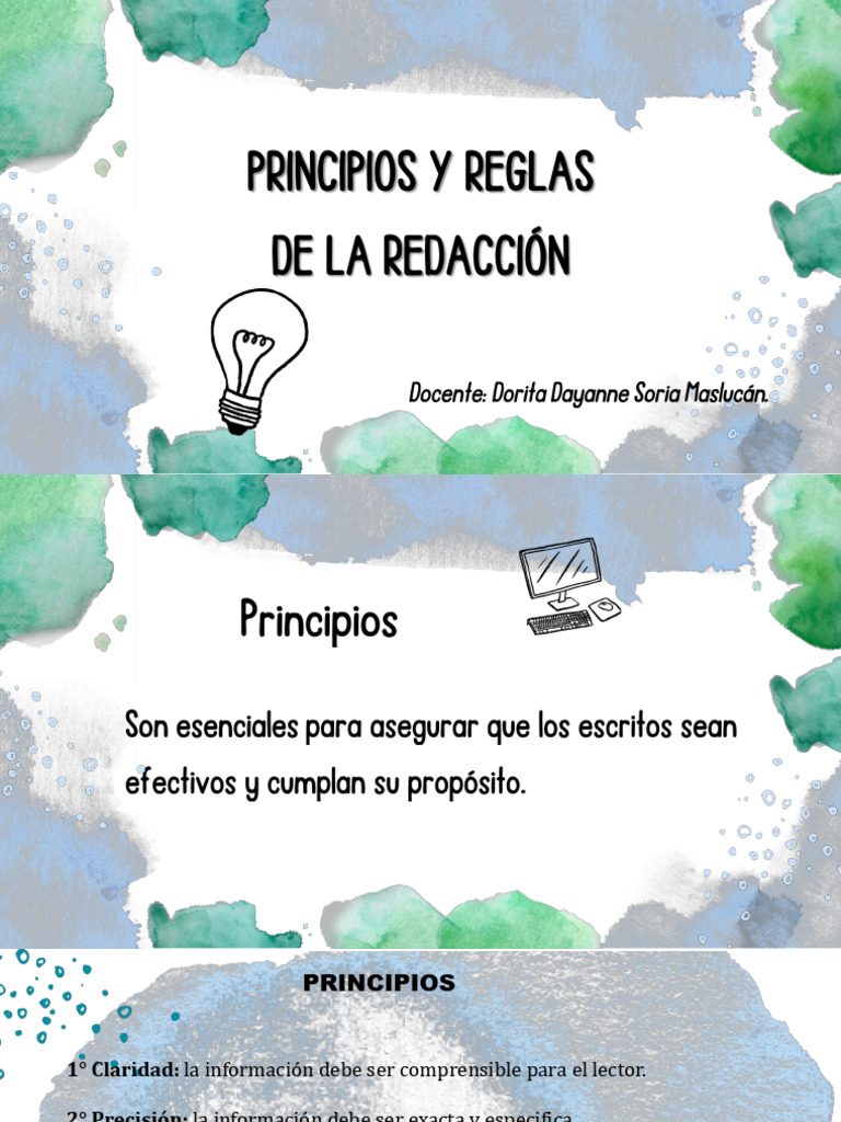 Principios y Reglas de La Redaccion | PDF