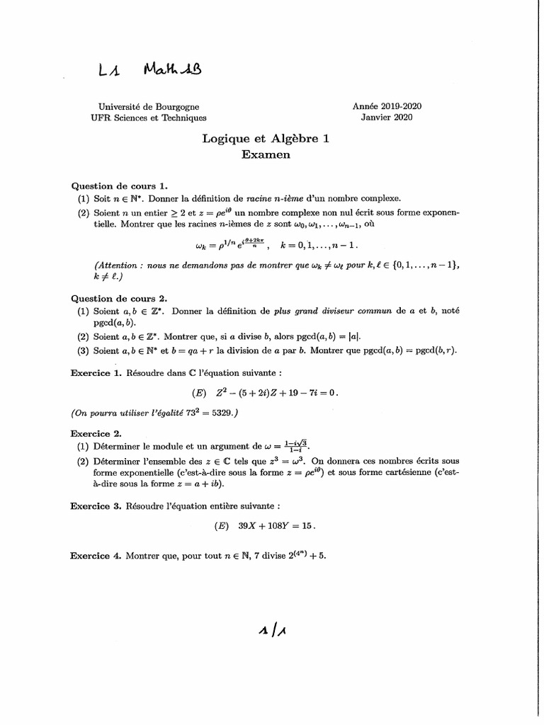 Math 1 B | PDF
