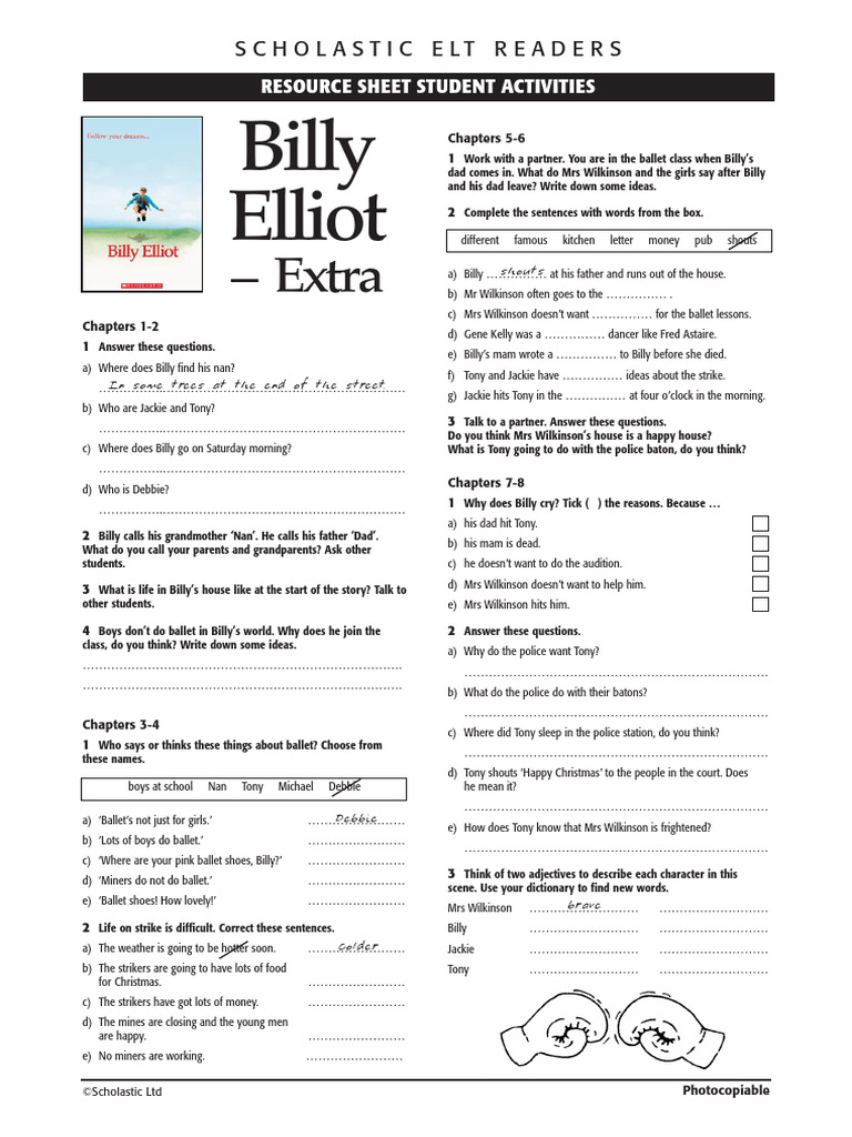 Billy - Scholastic Stds Activities | PDF