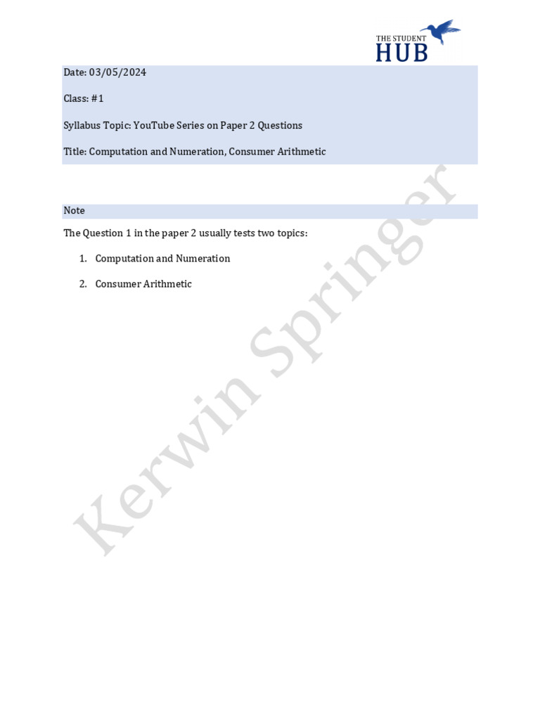 maths paper 2 revision csec | PDF | Significant Figures | Arithmetic