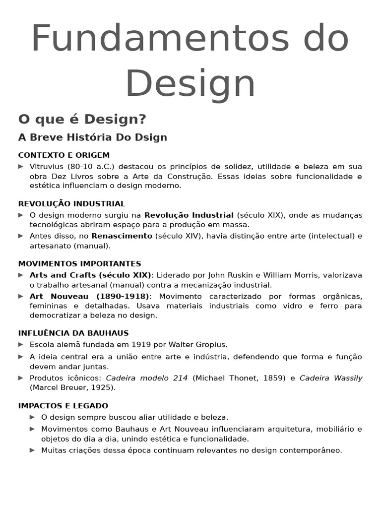 Fundamentos e Evolução do Design | PDF | Esboço