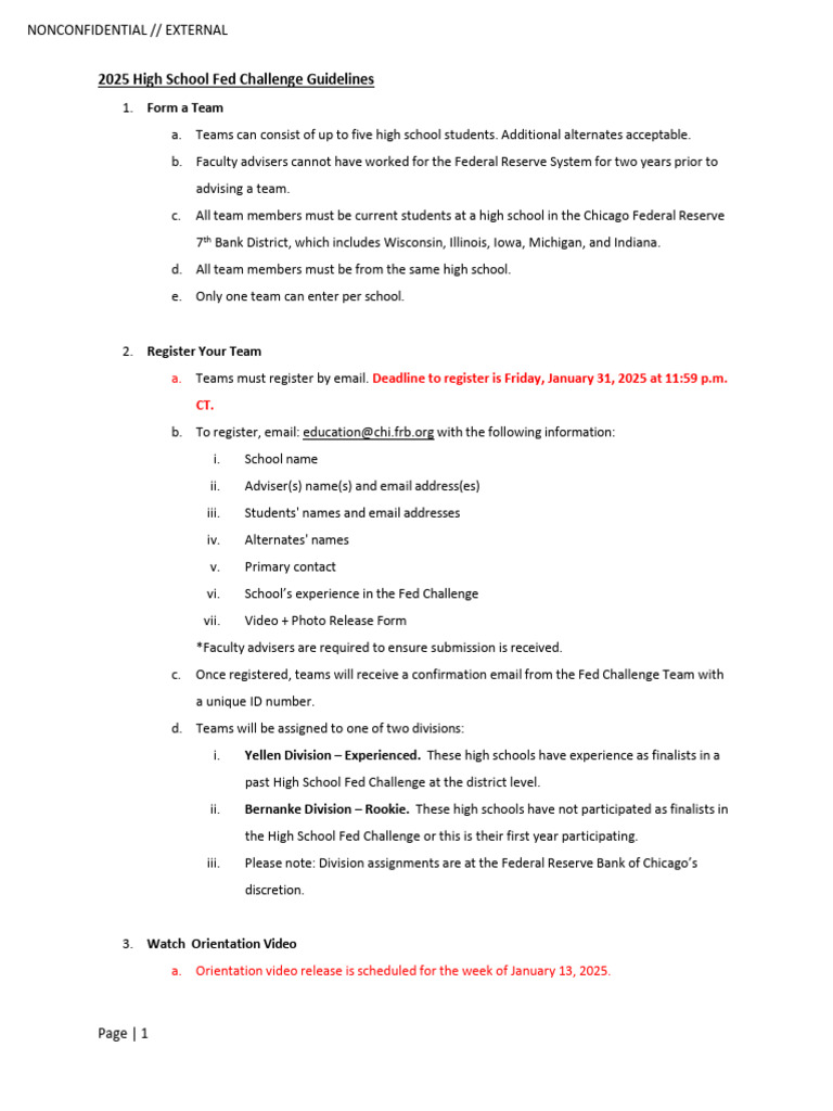 2025 High School Fed Challenge Guide | PDF | Federal Reserve | Federal ...