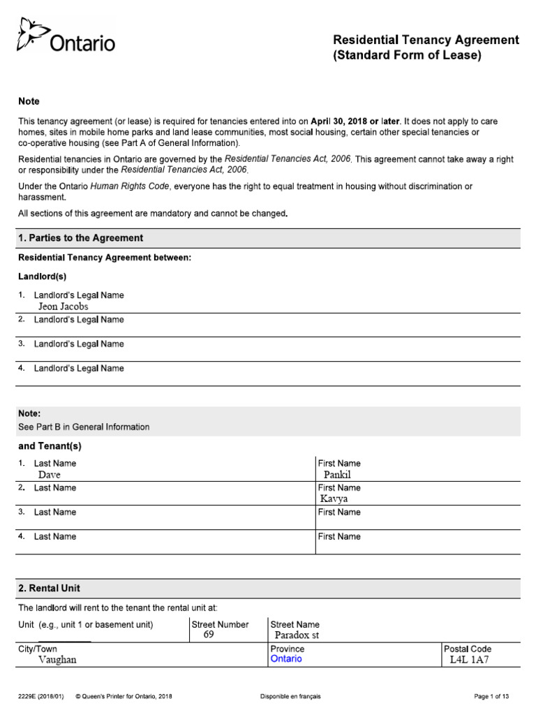 Overview of Residential Tenancies Act 2006 | PDF
