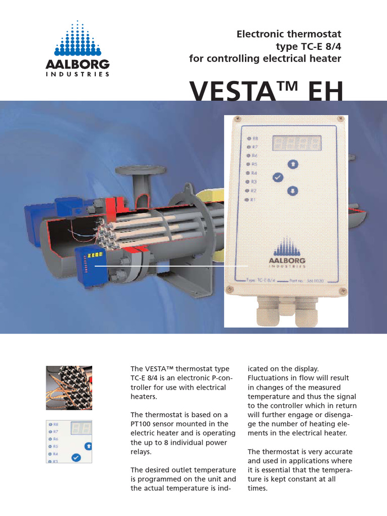 AALBORG Electronic Thermostat VESTA EH | PDF | Thermostat | Building Automation