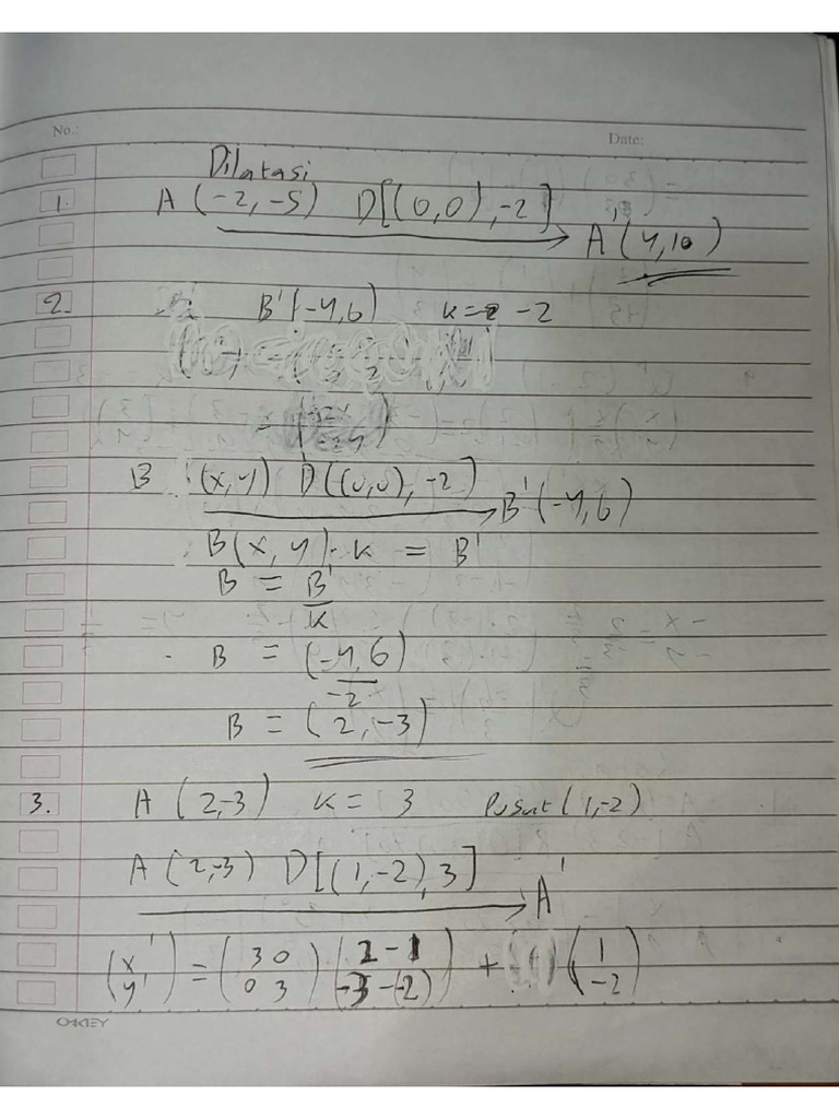 Dilatasi Dan Rotasi - Muhammad Awla Ridhani XIE | PDF