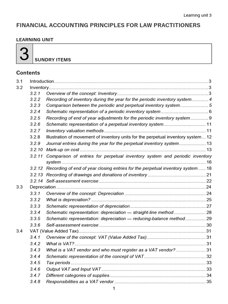FAC1503 2025 Learning Unit 3 Updated b2 | PDF | Debits And Credits | Inventory