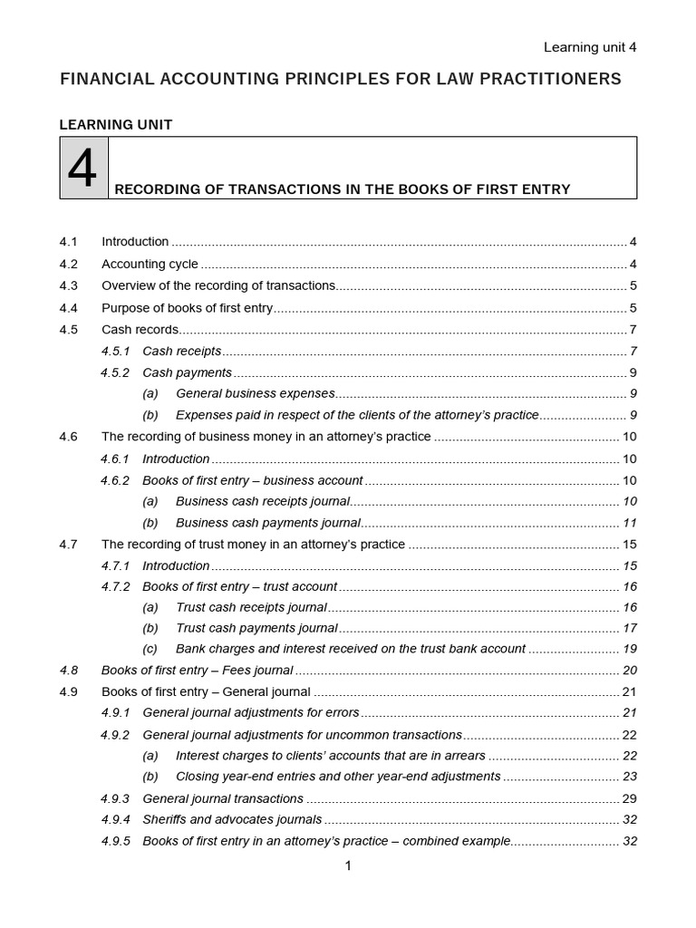 FAC1503 2025 Learning Unit 4 B | PDF | Debits And Credits | Accounting