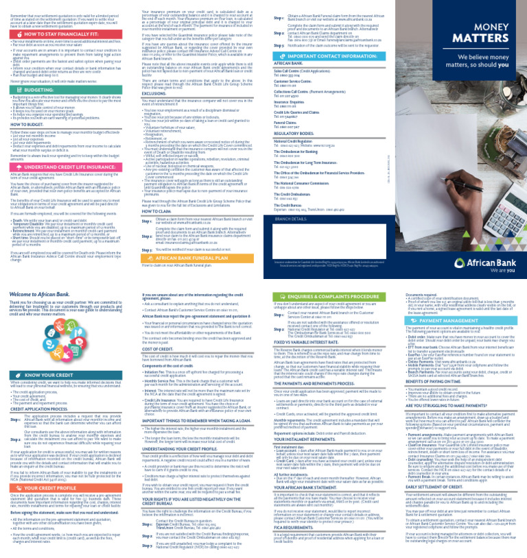 Understanding African Bank Insurance Policies | PDF | Credit Card ...
