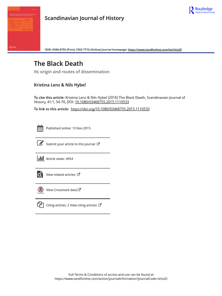 Origin and Routes. The Black Death | PDF | Black Death | Plague (Disease)