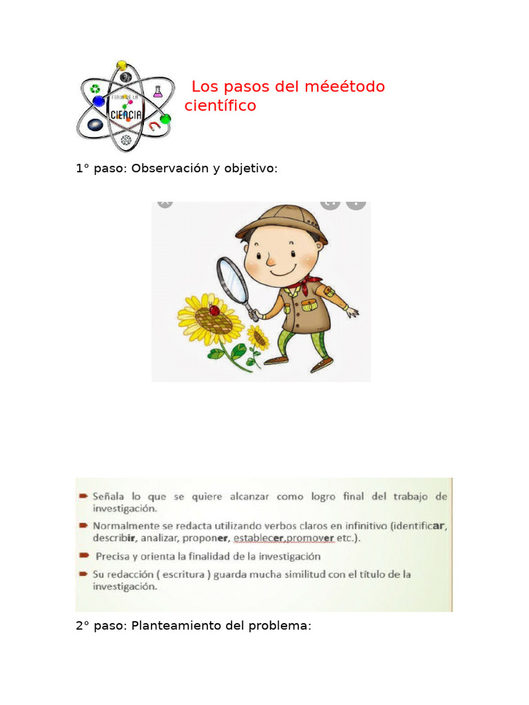 Los Pasos Del Método Científico | PDF