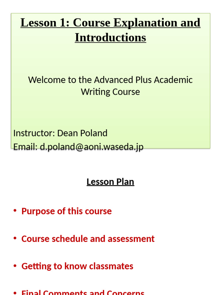 Lesson 01 Introduction.2025 | PDF