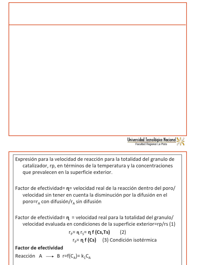 Modulo de Thiele Factor Efectividad Clase 4 | PDF | Velocidad de ...