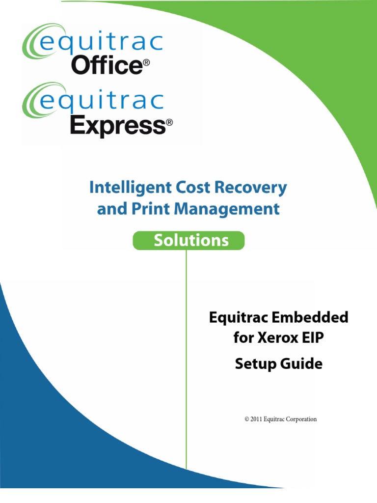 Equitrac Embedded For Xerox EIP | PDF | Authentication | Command Line Interface