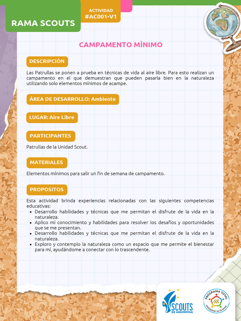 67bc723a0cf4b699e08f3f2e - Actividad #AC001-V1 - Rama Scouts | PDF
