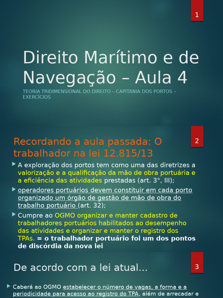 DireitoMaritimo – Aula 4 | PDF